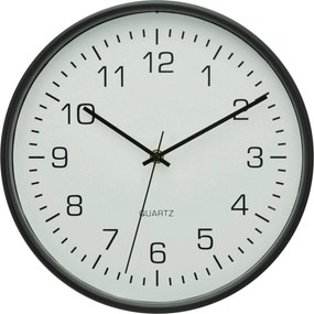 XXXLutz RÁDIEM ŘÍZENÉ HODINY černá, bílá 30 cm Ambia Home - Nástěnné hodiny - 0090070003