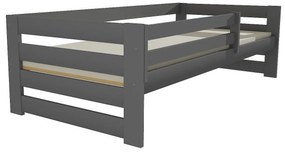 Dětská postel masiv 025 borovice masiv 90 x 200 cm šedá