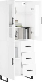 Skříň highboard bílá 69,5 x 34 x 180 cm kompozitní dřevo 3198681