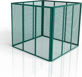 Juskys Kovový kompostér na zahradní odpad Barva: tmavě zelená, Objem: 450 l