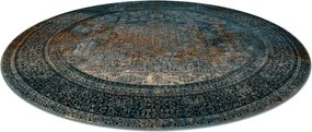 Koberec OMEGA MAMLUK tmavě modrý / hnědý kruh
