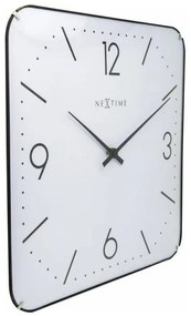 Designové nástěnné hodiny 3174 Nextime Square Dome 35cm