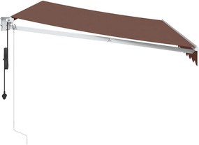 Automatická zatahovací markýza hnědá 350 x 250 cm 3215709