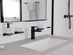 Hansgrohe AddStoris - Dávkovač mýdla s držákem matné sklo/černá mat