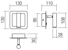 Redo 01-3091 - LED Nástěnné bodové svítidlo CLOSER LED/6W/230V bílá