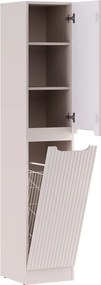 Koupelnová sestava nad pračku Nova Cashmere s košem na prádlo kašmírová/dub coast evoke