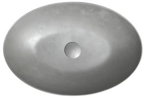Sapho Formigo Betonové umyvadlo, 60x14,5x40,5 cm, stříbrná FG122