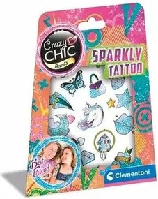 Clementoni Crazy CHIC - Kreativní set - Třpytivé tetovačky / od 6 let