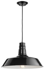 Černé kovové závěsné světlo Nova Luce Osteria 46 cm