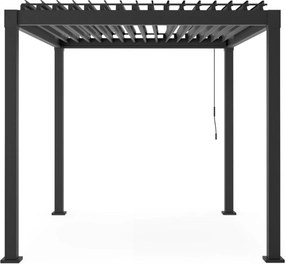 BIZZOTTO Černá hliníková pergola s uzavíracími lamelami GARDA 3x2,4 m 0796080