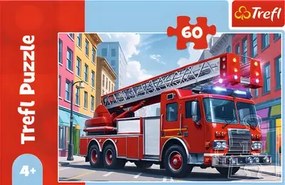 TREFL Puzzle Hasičský vůz / 60 dílků / 33 x 22 cm / od 4 let
