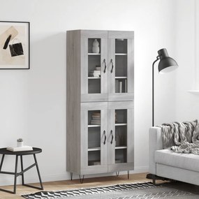 Skříň highboard šedá sonoma 69,5 x 34 x 180 cm kompozitní dřevo 3198311
