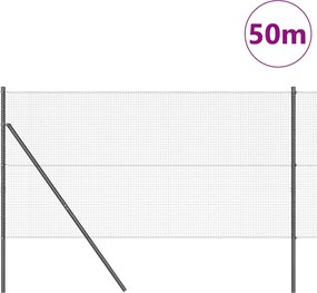 Zemní upevnění svařované drátěné ploty 50 x 1 m Šedá Síťovina 3351880