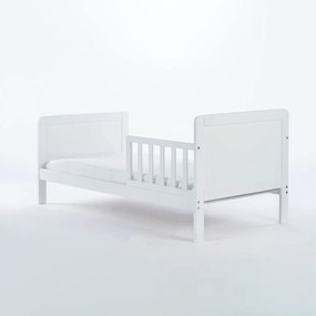DREWEX dětská postel se zábranou Olek 140x70 cm bílá
