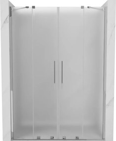 Mexen Velar Duo, posuvné sprchové dveře do otvoru 160 cm, 8mm sklo námraza, chromová, 871-160-000-32-01