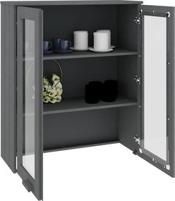 Nástavec na komodu HAMAR tmavě šedý 85 x 35 x 100 cm borovice 340506