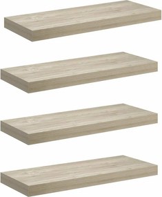 Plovoucí nástěnné police 4 ks dub 60 x 23,5 x 3,8 cm MDF 323876