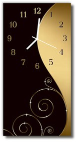 Skleněné hodiny vertikální Umělecká grafika, barevné abstrakce 30x60 cm