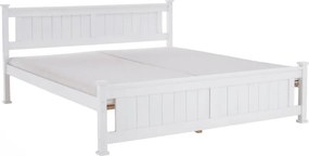 Postel s roštem 180x200, borovicové dřevo / bílá, LUCAS NEW Kondela 0000230731