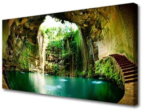 Obraz na plátně Vodopád Krajina 120x60 cm