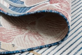 Dywany Łuszczów, Kusový koberec Botanic 65240 Flamingo navy – na ven i na doma, 117x170, modrá, chodba / předsíň