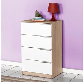 Adore Furniture Komoda 89x55 cm hnědá/bílá AD0107