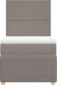 Box spring postel s matrací taupe 90x200 cm textil 3294236