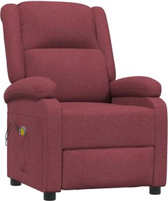 Elektrické masážní křeslo vínové textil 3098362