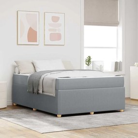 Rám postele Světle šedá 160 x 200 cm textil 3398405