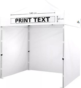 BRIMO Nůžkový párty stan SUPER 3x3 m s potiskem bílý