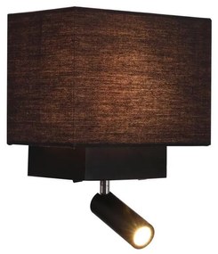 Zambelis | Zambelis H59 - LED Nástěnná lampa LED/3W + 1xE27/40W/230V černá | UN0942