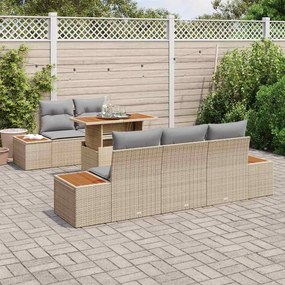 Sada zahradních pohovek 6 ks Beige a šedá 3350027