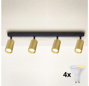 Brilagi - LED Stmívat. bodové svítidlo SELE GOLDEN 4xGU10/6,5W/230V černá/zlatá