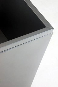 Květináč ELEMENTO, pozink, šířka 90 cm, stříbrný