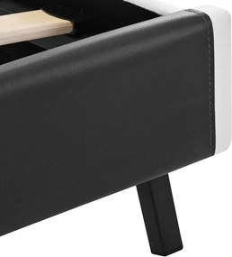 Rám postele s LED světlem šedý umělá kůže 140 x 200 cm 280309