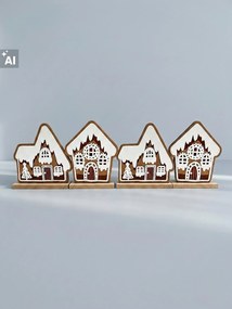 Sinsay - Vánoční dekorace ve tvaru perníkové chaloupky 2 pack - vícebarevná