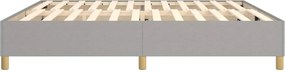 Rám postele s boxspringem světle šedý 200 x 200 cm textil 3120985