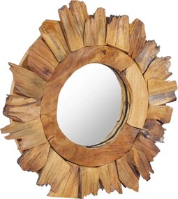 vidaXL Nástěnné zrcadlo 40 cm teak kulaté [288803]