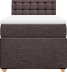 Box spring postel s matrací tmavě hnědá 90x200 cm textil 3286580