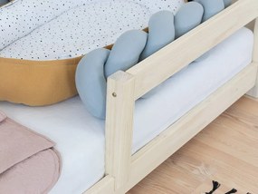 Benlemi Dětská domečková postel TAHUKA ve tvaru týpí s bezpečnostní zábranou Zvolte barvu: Námořnická modrá, Zvolte rozměr: 90x180 cm