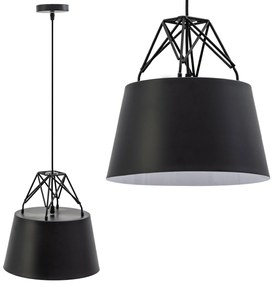 Toolight Kovová závěsná stropní lampa černá APP422-1CP