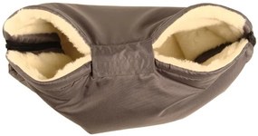 Kaarsgaren Merino rukávník na kočárek z ovčí/velbloudí vlny na zip 30 x 50 cm Ovčí vlna šedý