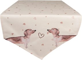 Bavlněný běhoun s jezevčíkem Dachshund Love - 50*160 cm