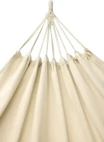 KIK Houpací síť Boho ecru / Nosnost 120 kg / 200x152 cm / bavlna, poly