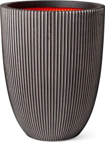 Capi Nature Groove NL Vase Elegant Low Anthracite Ø 46 cm / V 58 cm