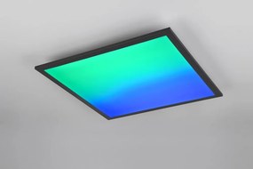 Černé LED stropní svítidlo 44.5x44.5 cm Beta – Reality