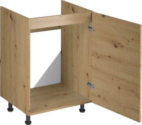 Dřezová skříňka, dub artisan, univerzální, LANGEN D60Z