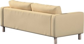 Potah na pohovku IKEA Karlstad, 3-místná, rozkládací barva béžová látka lesklé, pletený vzor