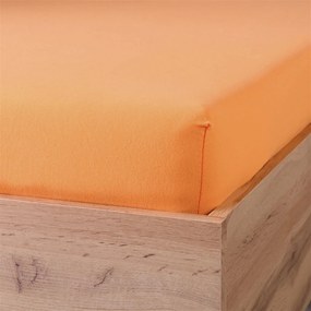 Prostěradlo oranžové meruňkové jersey EMI: Dětské prostěradlo 60x120