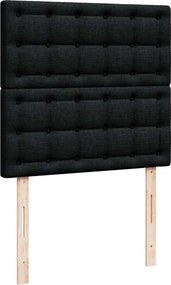 Box spring postel s matrací černá 90x190 cm textil 3291927
